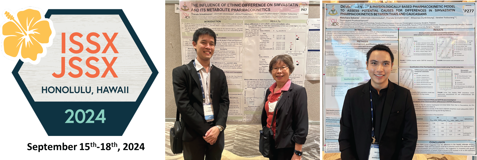 Chula4DR center presented two posters at the ISSX/JSSX Meeting 2024 ...